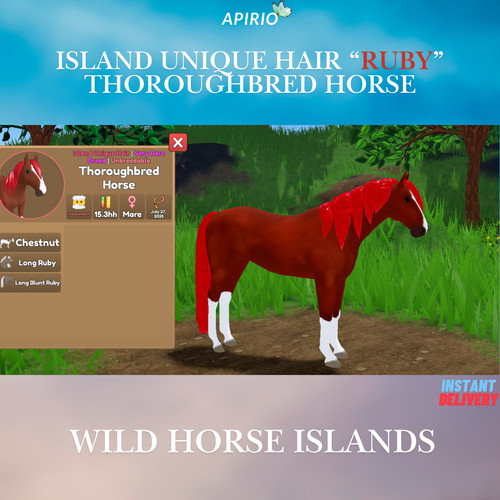 Wild Horse Islands ️ IUH Ruby Thoroughbred Horse ️ | eBay
