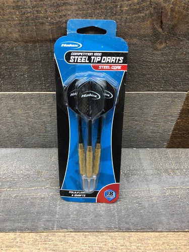 Halex Competition 1000 Steel Tip Darts 18 Grams Poly Flights & Shafts ...