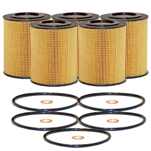 Wix Set of 5 Engine Oil Filters (Metal Free) For BMW E36 E46 E60 E83 ...