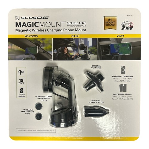 Scosche Magic Mount Magnetic Wireless Charging Phone Mount | eBay