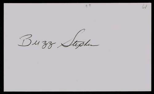 Buzz Stephen signed autograph auto 3x5 index card Baseball Player F2918 ...