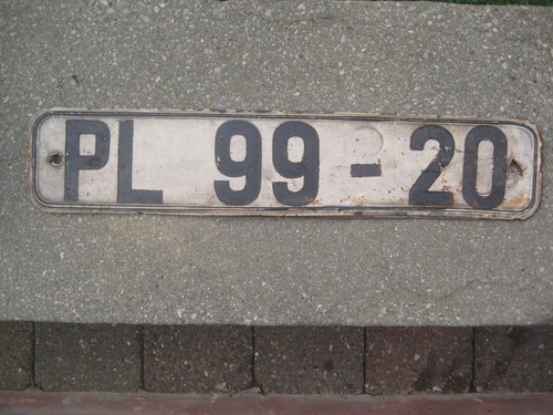 EAST GERMANY DDR OLDER TYPE # PL 99-20 RARE LICENSE PLATE | eBay