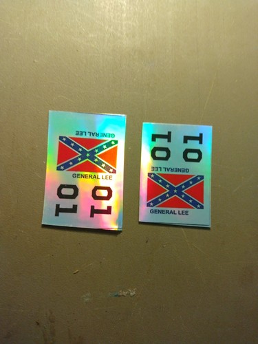 Set of 2 General Lee 1:64 scale Cut,Peel & Stick Vinyl decals Dukes Of ...