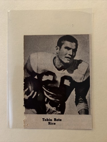 Tobin Rote Rice Owls 1949 Football Pictorial Roto-Panel | eBay