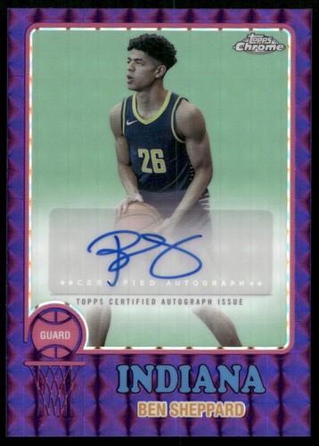 2024-25 Topps Chrome Ben Sheppard 1973 Auto #73TA-BS Pacers | eBay