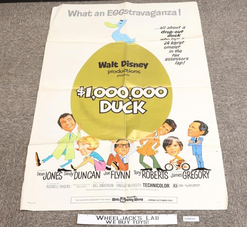 $1,000,000 Duck Walt Disney Original 1971 Movie Poster 41 x 27 | eBay
