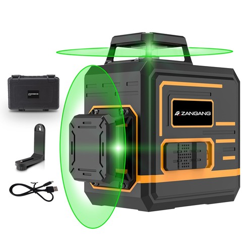 Laser Level, 8 Lines Laser Level Tool 2x360° Green Line Cross for ...