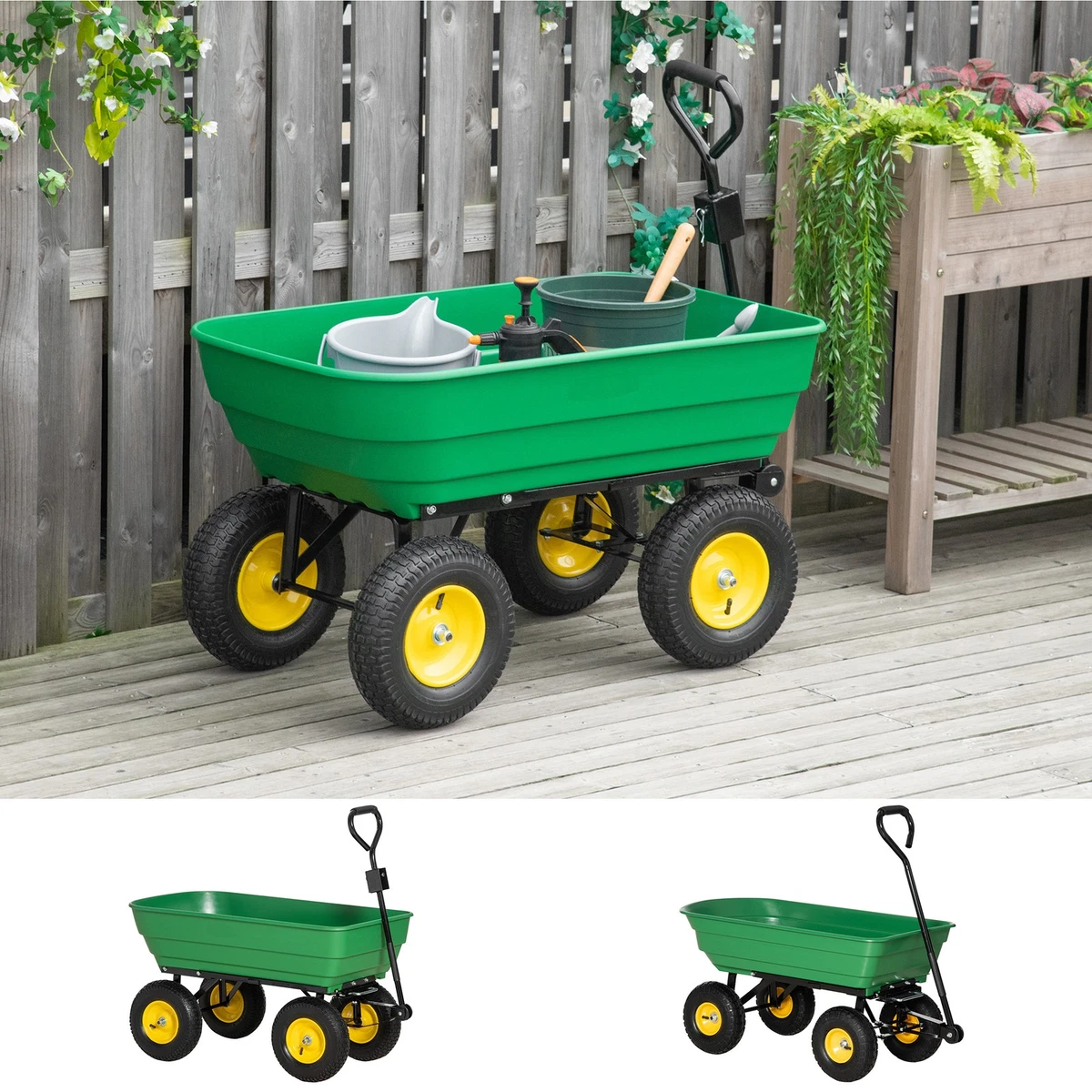 Mover X Trolley Draper 22x96x51cm Garden Tipper Cart - Heavy Duty ...