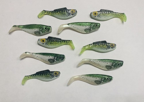 NEW Luck-E-Strike Shad Minnow Swimbait 2 1/2" And 2" Mix 10 Pack | eBay