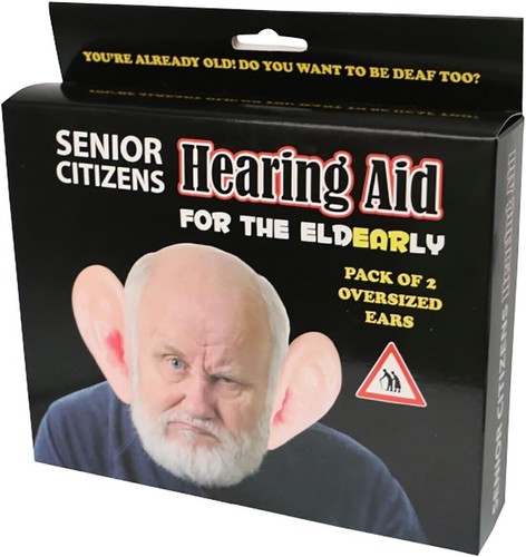 2pk JUMBO EARS Hearing Aids - Over the Hill Old Classic Gag Joke ...