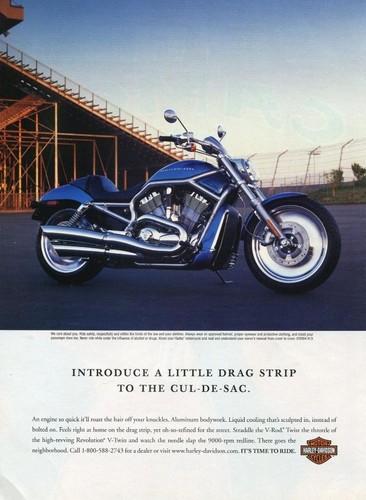 HARLEY DAVIDSON MOTORCYCLE 2004 PRINT AD "IT'S TIME TO RIDE." DRAG ...