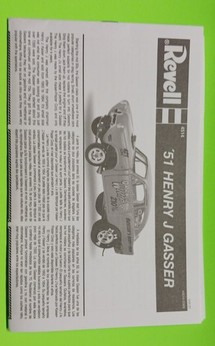 1951 Henry J 1/25 427 Gasser Drag Race Car Instruction Sheet Model Car ...