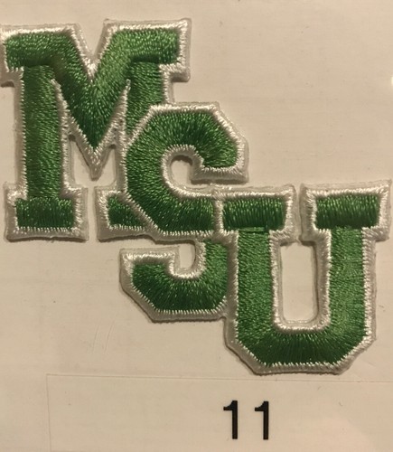 MICHIGAN STATE University MSU SPARTANS ~ VTG NEW Sewn Text Patch NCAA ...