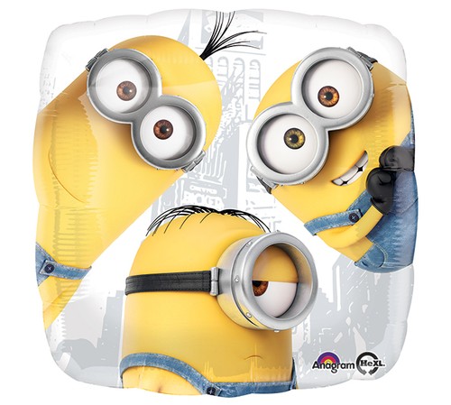 Despicable Me Minion Square 18" Foil Balloon Building Background Party ...