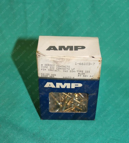 AMP, 1-66103-7, Pin Contact Crimp Connector Male 20-24AWG Gold Plated ...
