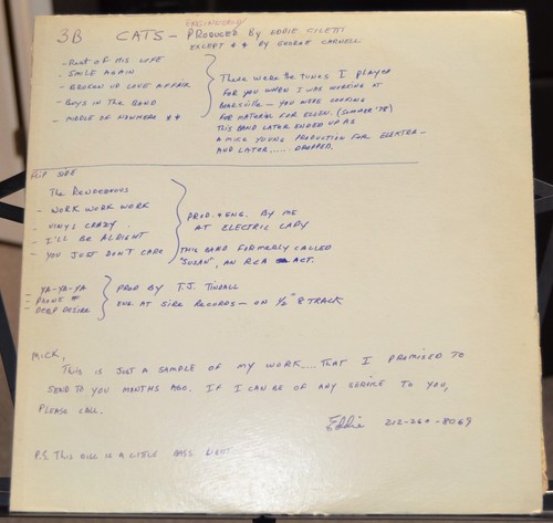 Mick Ronson Record Collection – 3B – Cats Test Pressing Eddie Ciletti ...