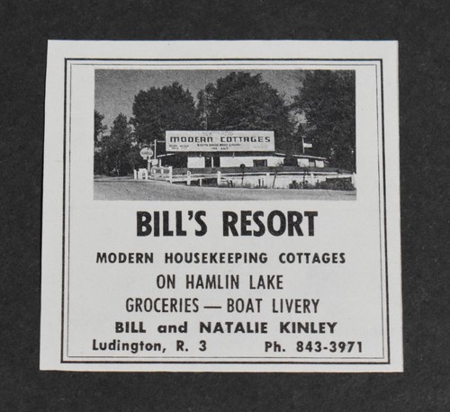 1968 Print Ad Michigan Ludington Bill's Resort Bill Natalie Kinley ...