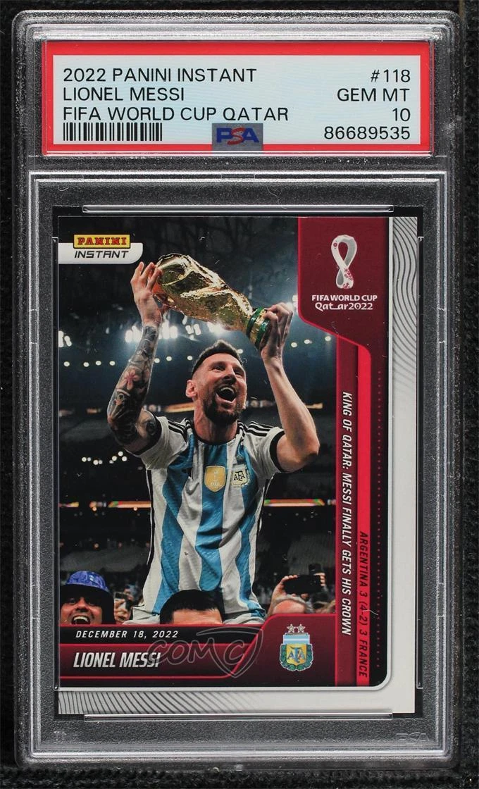 Lionel Messi 2022 Panini Instant World Cup #118 Base (Print Run: 22,081 ...