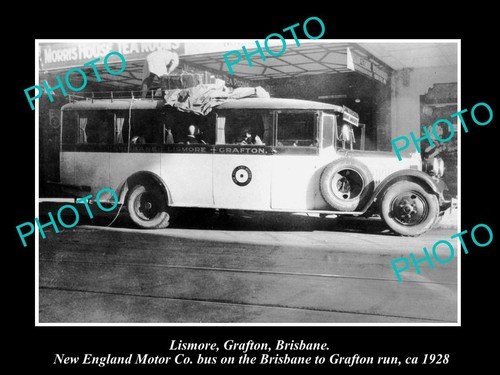 OLD 8x6 HISTORIC PHOTO OF LISMORE - GRAFTON NSW NEW ENGLAND BUS SERVICE ...