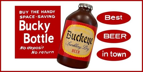 Buckeye Beer Bucky Bottle NEW Sign: 12x24" USA STEEL XL- 3 LBS | eBay