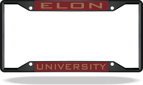Elon University Black License Plate Frame | eBay