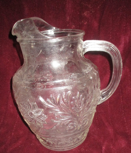 Vtg Anchor Hocking Sandwich Pattern depression clear glass Pitcher | eBay