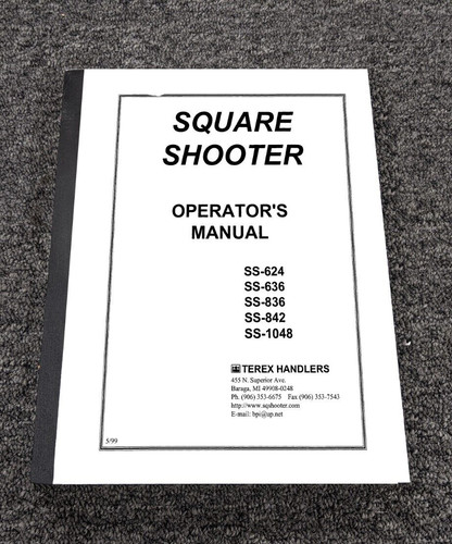 Terex SS-842 SS-1048 Square Shooter Telehandler Owner Operator Manual ...
