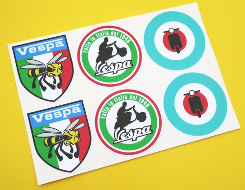 SCOOTER MoD Target, Italian round and 'Angry Wasp' stickers decals to ...