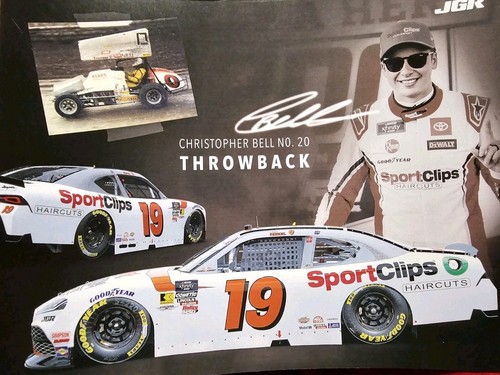 Christopher Bell #19 2025 Darlington Throwback SportClips Rick Ferkel ...