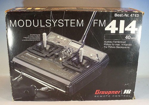 Graupner JR FM414 Sender + FM SSS Emfänger SET Graupner 4743 OVP #971 ...