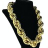 Huge Mens 14k Gold Plated Chain Hollow Rope Dookie 25MM x 30" Hip Hop ...