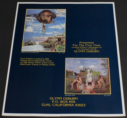1982 Print Ad Glynn Osburn Gallery Succubine Painting Dreamer Ojai CA ...