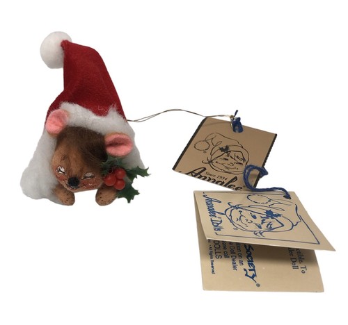 Annalee Dolls Brown Mouse in Santa Hat Christmas Tree Ornament | eBay