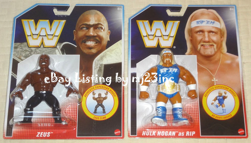 MATTEL WWE RETRO ZEUS & HULK HOGAN RIP NO HOLDS BARRED MOVIE WRESTLING ...