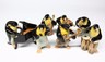 Animals Ceramic Rabbit Set Playing Music Band Ceramic Hand painted | eBay