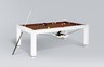 White 8' Modern Convertible Pool Billiard Table 'Ultra'; dining/desk ...