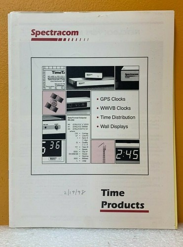 Spectracom 1997 Time Products Catalog. | eBay