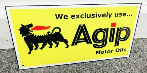Agip Sign Gas Gasoline Oil Ferrari Lamborghini Ducati | eBay