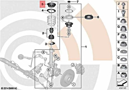 Genuine BMW E81 E82 E84 Suspension Coil Spring Pocket Upper OEM ...