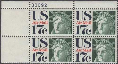 US, C80 Air mail, Liberty Crown PB4, 17c, MNH | eBay