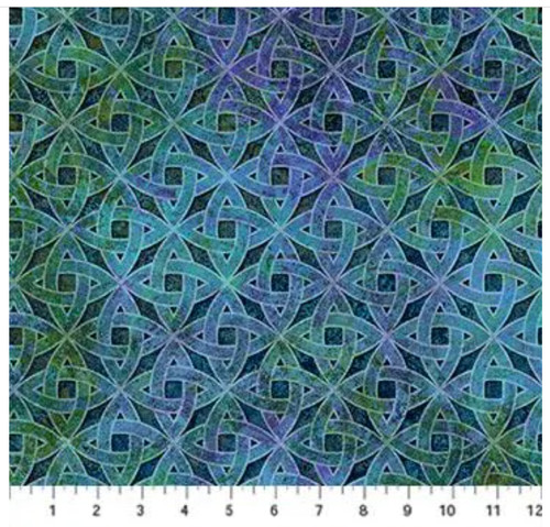 Overlapping Celtic Circles, Fabric, Celtic Roots, Northcott, DP27275-68 ...