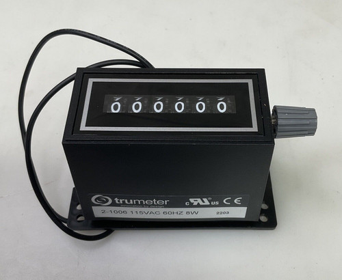 Trumeter 2-1006 Electromechanical Counter 6 Digits 1.74” HT *For Parts ...
