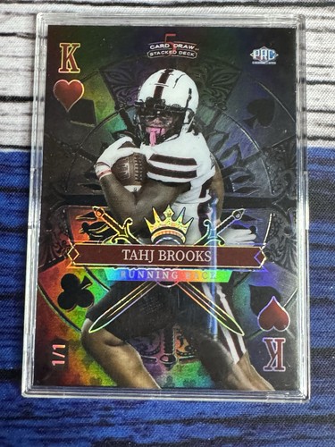 Tahj Brooks Wild Card 5 Card Draw Stacked Deck 1/1 Black | eBay