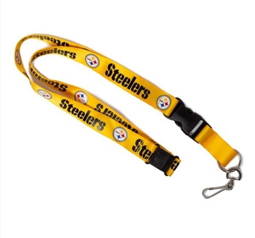 NFL Lanyard Keychain Pittsburgh Steelers W/Clip ID Holder for Keys ...
