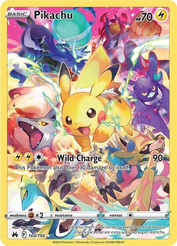 Pikachu 160 Full Art Secret Rare Crown Zenith Pokémon Card NM | eBay