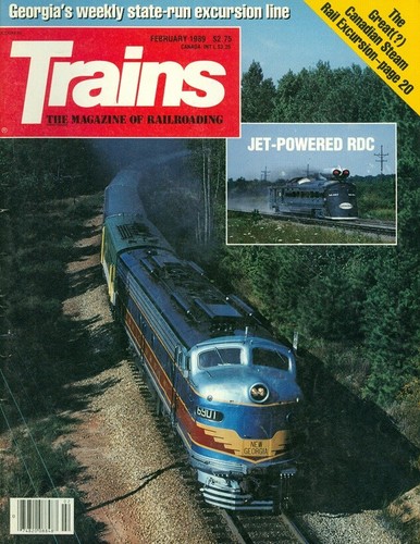 1989 Trains Magazine: Georgia's Weekly State-Run Excursion Line/Jet ...