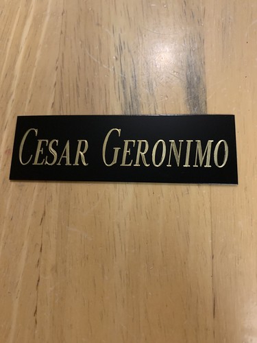 Cesar Geronimo NAMEPLATE FOR AUTOGRAPH BAT-BASEBALL-JERSEY-PHOTO 1”x3 ...