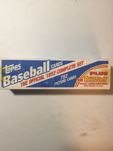 NEW SEALED 1992 TOPPS BASEBALL (MLB) CARDS THE OFFICIAL 1992 COMPLETE ...