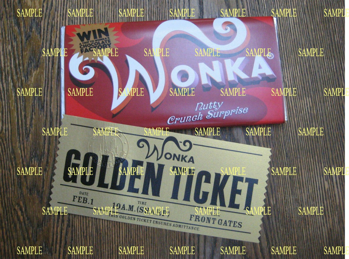 Wonka Bar Golden Ticket Ebay