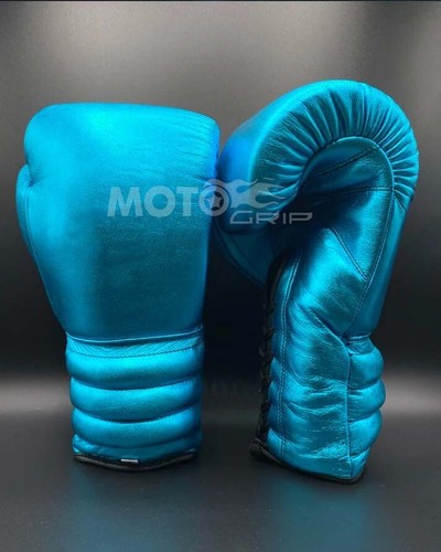 Custom Made Mettalic Cowhide Leather Boxing Gloves Any Name No winning ...